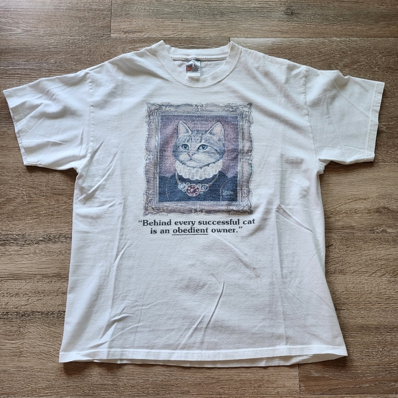 Vintage | Shirts | Y2k Cat Owner Humor Tshirt | Poshmark